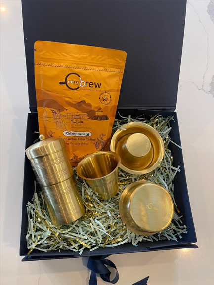 Traditional South Indian Coffee Gift Set | https://www.coorgbrew.com/